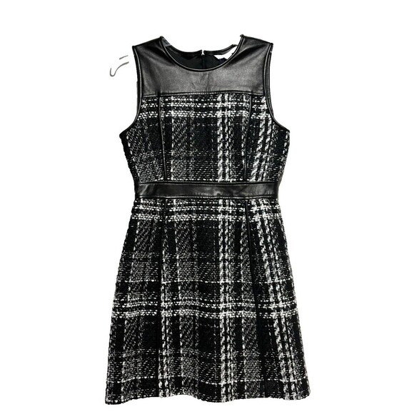 Boston Proper | Dresses | Boston Proper Womens 4 Black Plaid Faux ...